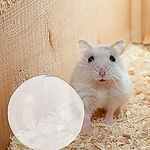 balacoo Small Animal Pet House Clear Glass Hideout Hut Cave Summer Cool Small Animal Nesting Habitat Cage Critter Bath House Cave Mini Hut Cage for Hamster Chinchillas Gerbils