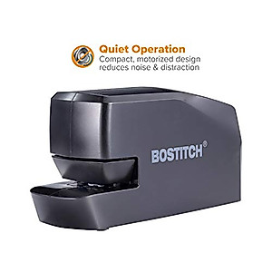 Bostitch Office Portable Electric Stapler, 20 Sheets, AC or Battery Powered, Black (MDS20-BLK)