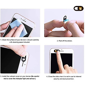 Laptop Camera Cover Slide, Webcam Cover Cute 12 Pack 0.027in Ultra Thin Camera Blocker Protect Privacy Sliding Design for Computer/Laptop/Desktop/iMac/MacBook Pro/Mac Mini/Smartphone (Animal)