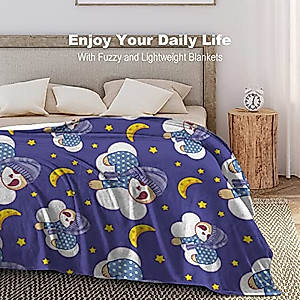 Sloth Throw Blanket- Warm Fuzzy Cozy Sloth Fleece Blanket Soft Lightweight Sloth Blanket for Office Travel Camping Sloth Gift for Women Men Kids…