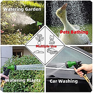 TOONLUPAL Garden Hose 50 ft Stainless Steel Metal Garden Hoses Water Hose Heavy Duty