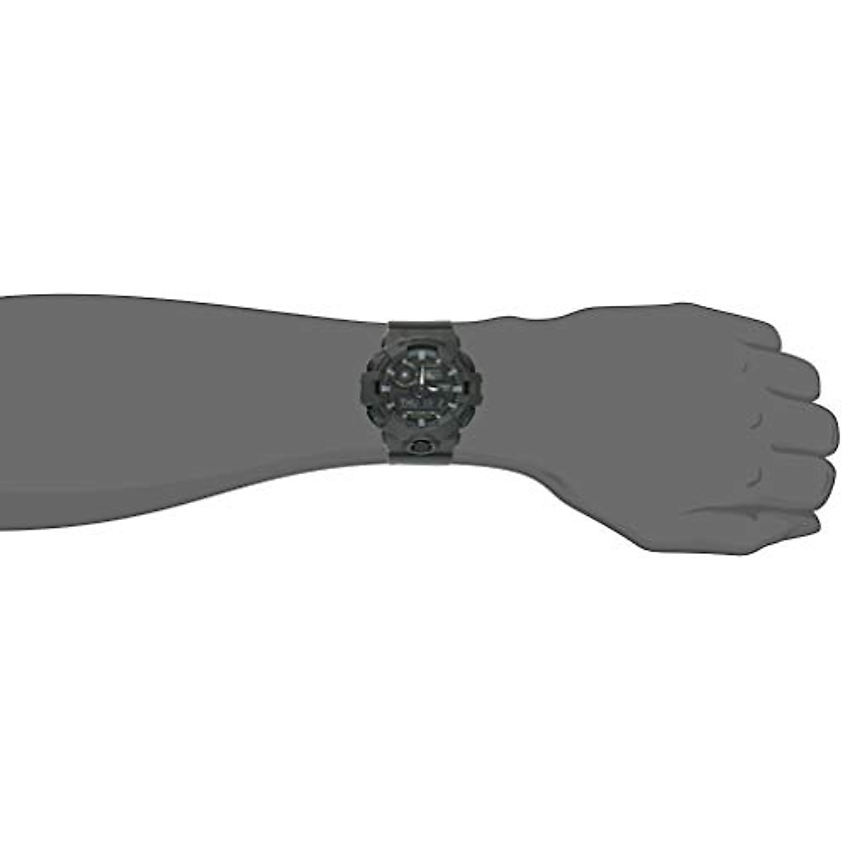 Casio Men's XL Series G-Shock Quartz 200M WR Shock Resistant Resin Color: Matte Grey (Model GA-700UC-8ACR)
