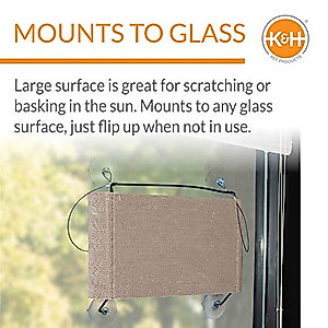 K&H Pet Products EZ Mount Scratcher Kitty Sill Cradle Tan 11” x 20” x 2”