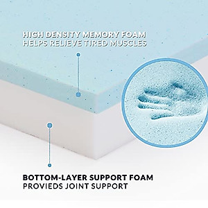 Orthopedic Memory Foam Dog Bed for Large Dogs, Waterproof Dog Crate Bed, Washable Pet Mat with Removable Cover and Nonskid Bottom