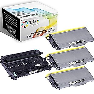 (4 Pack, Toner+Drum) TG Imaging Compatible TN360 Toner Cartridge and DR360 Drum Unit Replacement for Brother HL-2170W HL-2140 HL-2150N MFC-7340 MFC-7840W Printer
