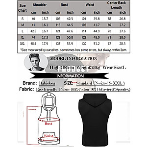 Amussiar Men's Workout Sleeveless Shirts Muscle Hooded Tank Gym Fitness Quick Dry Sleeveless Hoodies Black