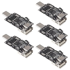5Pcs 100W 5A USB Type-C Decoy Trigger Board 5V 9V 12V 15V 20V Output QC PD 2.0/3.0 Trigger Adapter Cable Connection Polling Detector