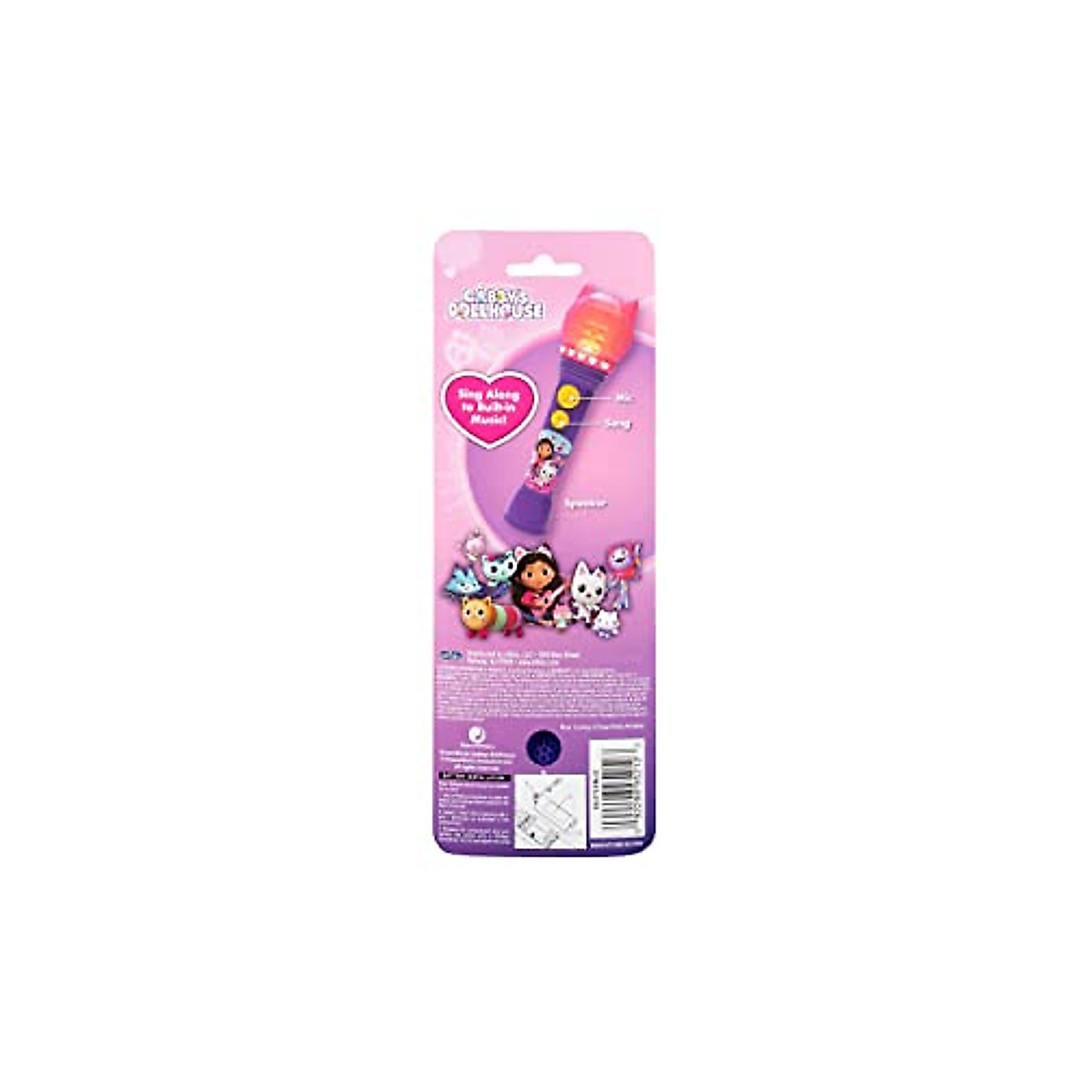 DreamWorks Gabby's Dollhouse Toy Microphone for Kids, Musical Toy for Girls with Built-in Song, Kids Microphone Designed for Ages 3 and Up