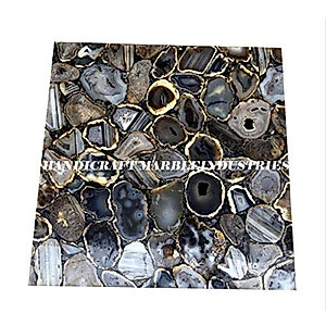 Natural Agate Stone Square Coffee Table Top, Breakfast Table Top, Hallway Table Top, Natural Agate Stone Square Centre Table Top, Family HeirLoom, Piece Of Conversation