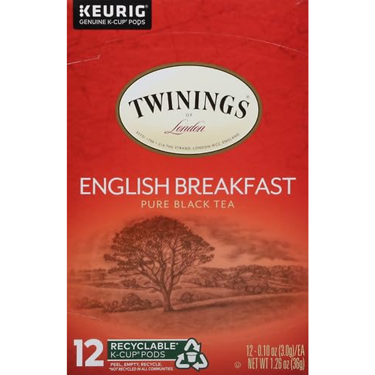Twinings Tea English Breakfast Tea K-Cups, 12 ct