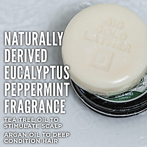 Duke Cannon Men's Shampoo Puck, Field Mint - Big Lather, Eucalyptus Peppermint Fragrance, Argan Oil & Oat Kernel Protein, 4.5 oz.