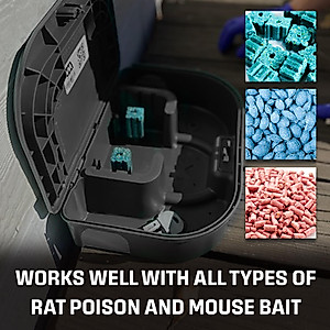 Exterminator’s Choice - Mice Bait Station - Includes Six Small Bait Station and One Key - Heavy Duty Bait Box - Durable and Discreet