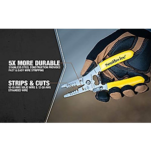 Southwire - 58278140 Tools & Equipment S1018STR Wire Stripping Tool, Wire Stripper and Wire Cutter for 10-18 AWG Solid Wire and 12-20 AWG Stranded Wire
