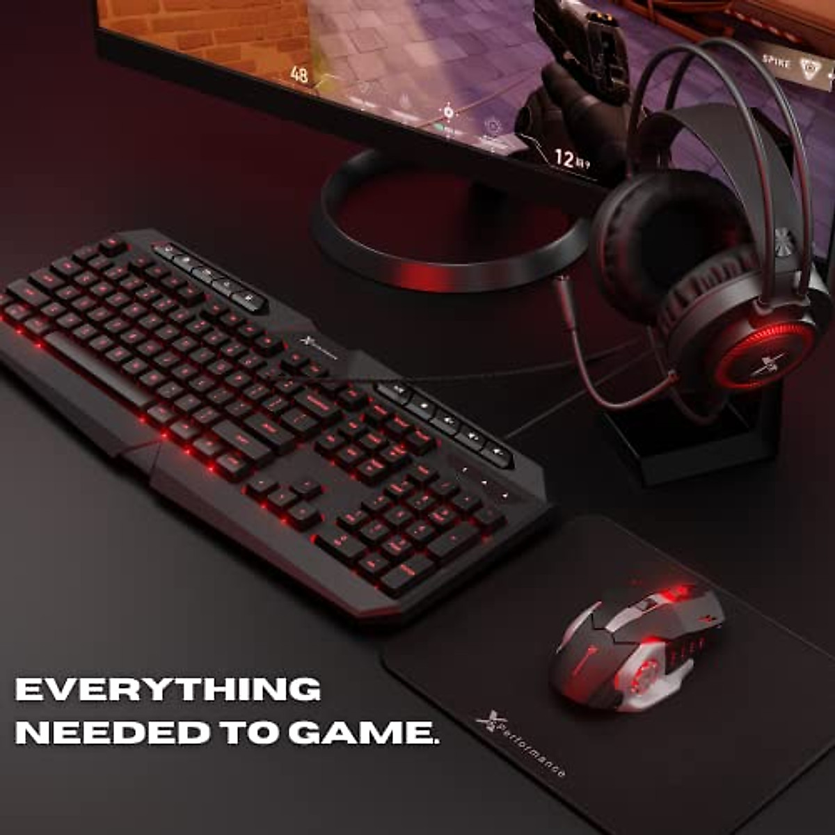 Gaming Keyboard and Mouse and Headset and Mouse Pad, X9 Performance 4 in 1 RGB Gaming Bundle Set Up to Game - Gaming Mouse and Keyboard Combo Kit Works with Xbox One, PS5, PS4