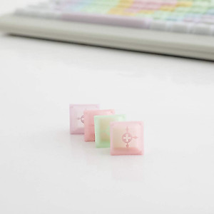 HMANE 109 Keys POM Jelly Keycaps Set, Rainbow Blank Doubleshot Translucent OEM Profile Mechanical Gaming Keyboard Keycaps for 60ï¼…/87 TKL/104/108 Cherry MX Switches