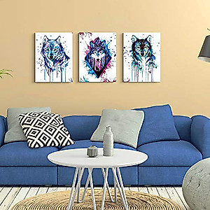 Canvas Wall Art for Living Room Bedroom family bathroom Wall decor, modern Abstract paintings animal Wolf wall Pictures 3 piece Wall Prints Artworks office Decoration, fashion Home wall Decorations