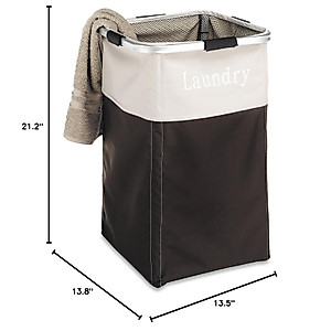 Whitmor Easy Care Laundry Hamper - Espresso