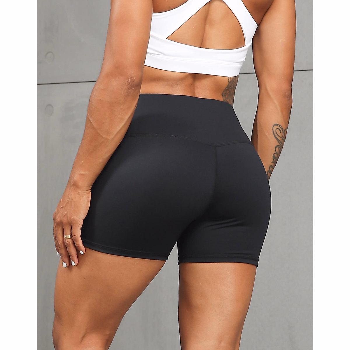 TELALEO 5 Pack 3" Womens Volleyball Shorts Spandex Compression Shorts Workout Performance High Waist Yoga Biker Shorts S/02