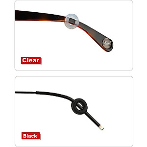 MOLDERP Glasses Ear Grip - Eyeglasses Temple Tip Sleeve Retainer,Anti-Slip Comfort Glasses Retainers For Spectacle, 12 Pairs (Clear1)