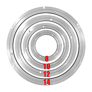 HLMOptimo Lazy Susan Bearing 14 inch Aluminum Turntable Ball Bearing, Heavy Duty Turner Bearing Silent Turntable Bearing Swivel Turntable Bearing 8/10/12/14 inch (14 inch)