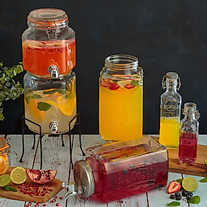 Kilner 25.004 Stackable Jar Set with Taps and Stand, Clear/Transparent, 5.2 Litre