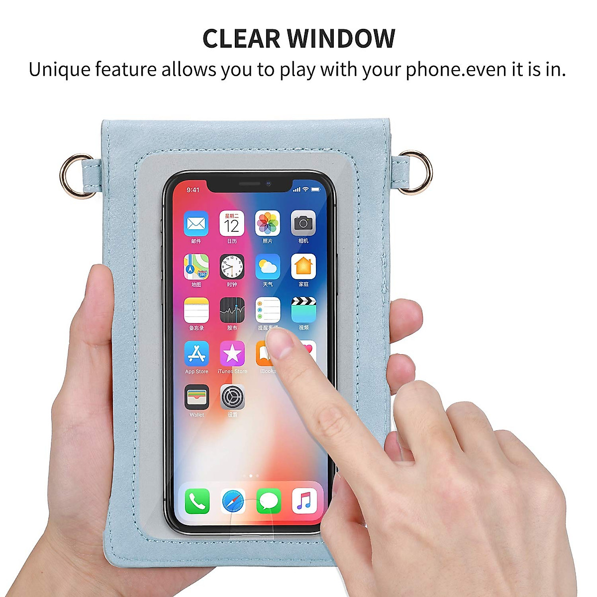 seOSTO Cell Phone Purse, Lightweight Small Wallet Purses And Handbags With 2 Shoulder Strap For Women