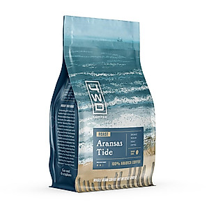 4wdCoffee Aransas Tide Organic Coffee - Whole Bean - Medium Roast - 12 oz Bag - Freshly Roasted in Texas - Coastal Inspired Flavor