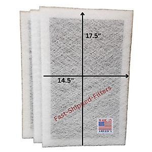 Fast-Shipped-Filters 3 Pack 16x20 Replacement Filter Pads Compatible with Dynamic Air Cleaner 16x20 Refill White