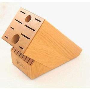 CUTCO Wooden Knife Block Storage Holder - HOMEMAKER + 8 Honey Oak Wood 18 Slot #1748