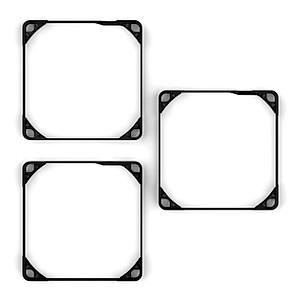 Noctua NA-SAVG2 chromax.Black, Anti-Vibration Gaskets for 140x25mm Fans (Set of 3, Black)