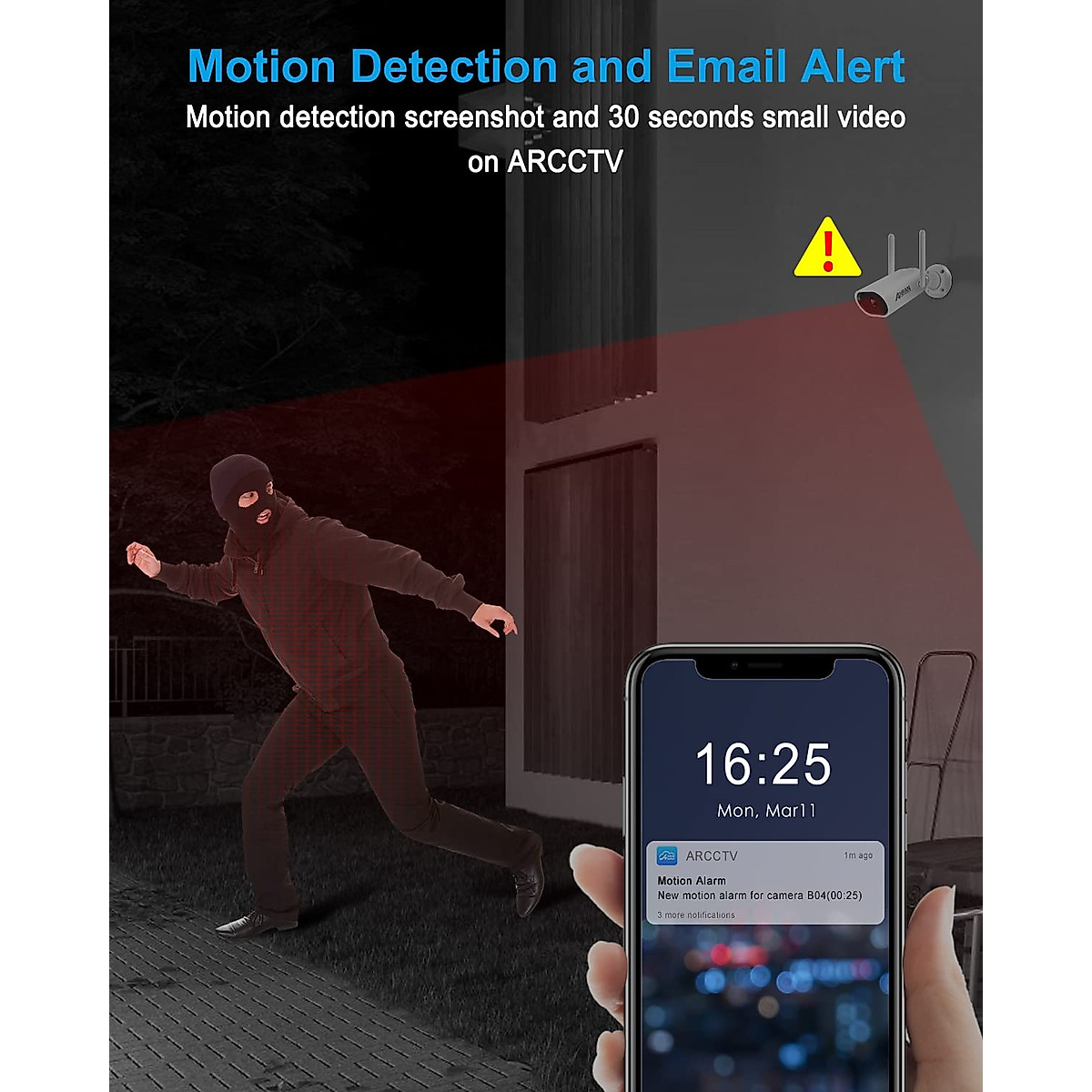 Wireless Security Camera System,ANRAN 8 Channel 2K NVR 4Pcs 3MP Home WiFi Security Camera Outdoor with1TB Hard Driver,Night Vision, IP66 Waterproof, Motion Alert, Remote Access…