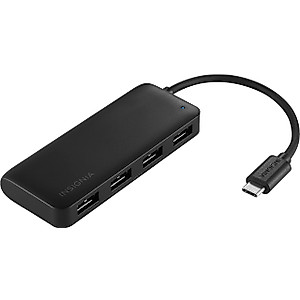 Insignia 4-Port USB-C Hub - Black - Model: NS-PCHC4A