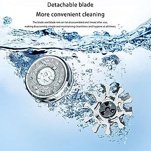 Electric Shaver for Men, Pocket Size Mini Portable Shaver Wet and Dry, USB Rechargeable Electric Shaver for Male, Charging Easy Suitable for Home, Car, Travel (Dark Blue)