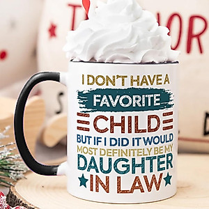 Fatbaby Funny Coffee Mug Gifts for Daughter In Law From Mother In Law,Father In Law,Daughter-in-law Gifts for Mother’s Day Birthday Christmas Thanksgiving,Dauther In Law Tea Cup 11OZ
