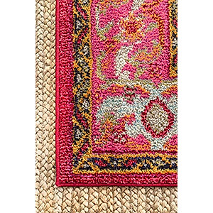 nuLOOM Mackenzie Vintage Runner Rug, 2' 6" x 6', Violet Pink