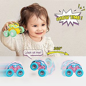 LODBY Car Toys for 2 3 4 Year Old Girls Gifts, Pull Back Cars Toys for Toddler Age 2-6, Monster Trucks for Kids Boys Toys Age 2-6 Year Old Girl Birthday Gifts