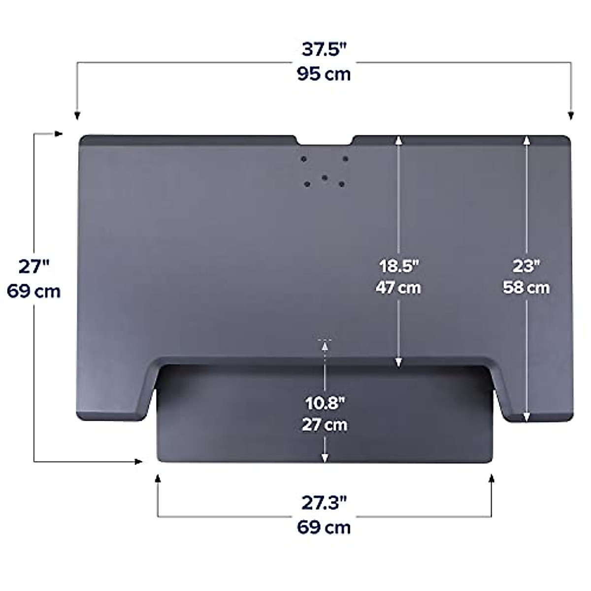 Ergotron – WorkFit-TL Standing Desk Converter, Dual Monitor Sit Stand Desk Riser for Tabletops – 37.5 Inch Width, Black