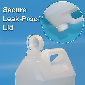 2 Packs 1 Gallon Clear Plastic Jugs with Lids, Square Empty Storage Container Plastic Jar Containers Water Jug Storage Containers with Portable Handle for Water, Sauces, Beverage, Soaps, Liquids