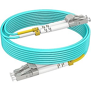 3m(10ft) OM4 LC to LC Fiber Patch Cables, Options 7inch~500ft OM4 Fiber LC to LC Cable, Multimode Fiber Optic Duplex MMF 50/125μm 40G/100G LSZH RamboCables
