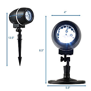 Tangkula Christmas Snowflake LED Projector Lights, Rotating Snowfall Projection with Remote Control, Outdoor Landscape Decorative Lighting for Christmas, Holiday, Party, Wedding, Garden, Patio