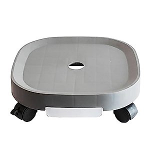RUDINO,Plant Caddy,Rolling Plant Stand,Plant Dolly with Wheels,Plant Caddy with Wheels Heavy Duty,Square Flower Pot Mover with 4 Wheels with Brake Wheels,with Drawer Water Reservoir,for Planters