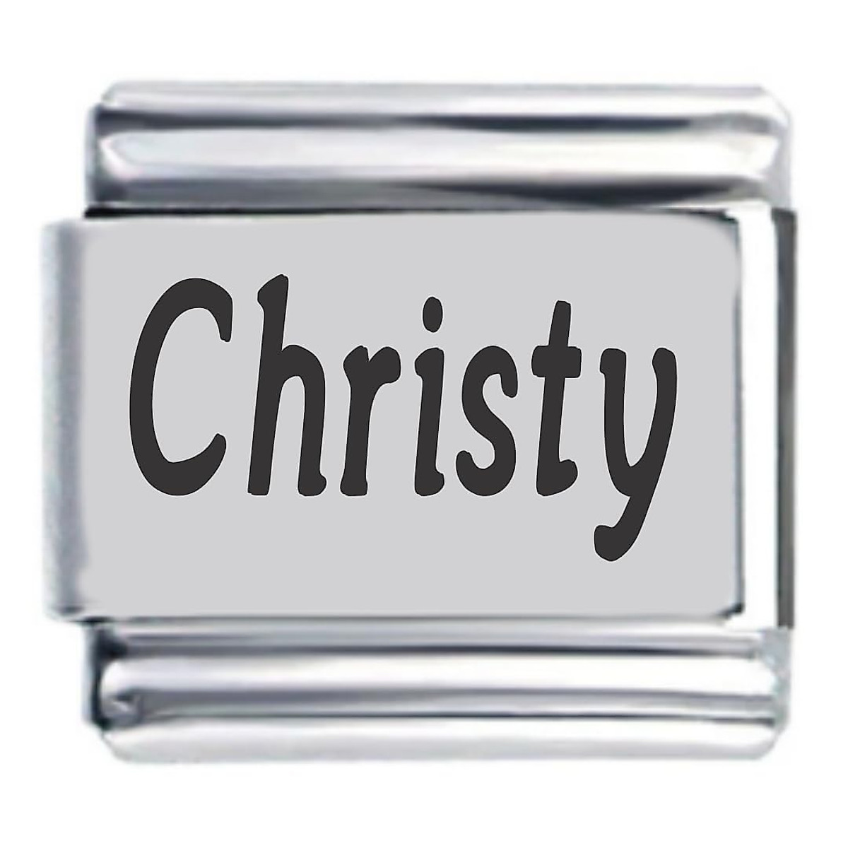 Christy Laser Name Italian Charm Link