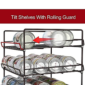 2 Pack- SUFAUY Can Rack Organizer, Stackable Can Storage Dispenser Holds up to 72 Cans for Kitchen Cabinet or Pantry, Bronze