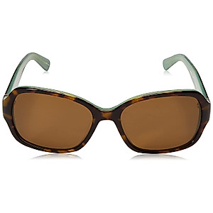 Kate Spade New York Women's Akira Rectangular Sunglasses, Tortoise Mint Polarized, 54 mm