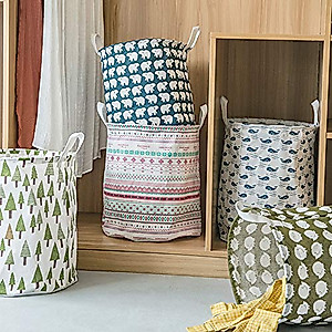 Storage Basket Large Collapsible with Handle Waterproof PE Coating Nursery Laundry Hamper Lightweight for College Dorms Kids Bedroom Bathroom Clothes and Toys Large Storage Bin