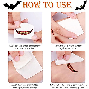 2023 New 12PCS halloween prank makeup temporary tattoo, halloween mouth tattoo stickers, Clown Face Tattoos, Fit for halloween prank makeup or joker mouth tattoo