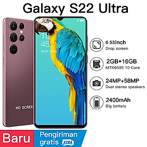 Unlocked Smartphones, 5G Android Smart Phone HD Full Screen Phone, Dual SIM Unlocked Cell Phone, 2+16G RAM, Long Battery Life, 6.53-inch Water Drop Screen Touch Screen Mobile Cell Phone (Rose Gold)