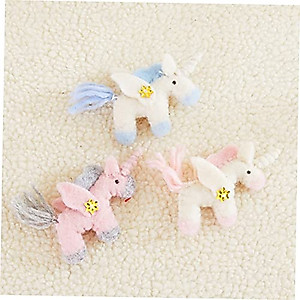 BESTOYARD Christmas Decor Wool Felt Ornament Hanging Pendant Unicorn Pendant Christmas Tree Accessories