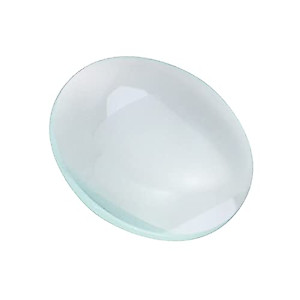 Round Glasses Round Glasses Double Convex Glass Lens, Polished Optical Lens Tool for Physics Classrooms and Labs, 30mm Diameter 50mm Length, Easy Use Circle Glasses Circle Glasses