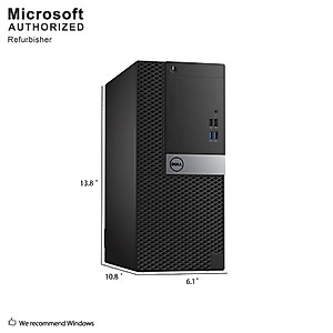 Dell OptiPlex 5040 Tower High Performance Business Desktop Computer, Intel Quad Core i5-6600 up to 3.9GHz, 32G RAM, 256G+2T, WiFi, BT, 4K Support, DP, HDMI, Windows 10 Pro 64 En/Sp/Fr(Renewed)